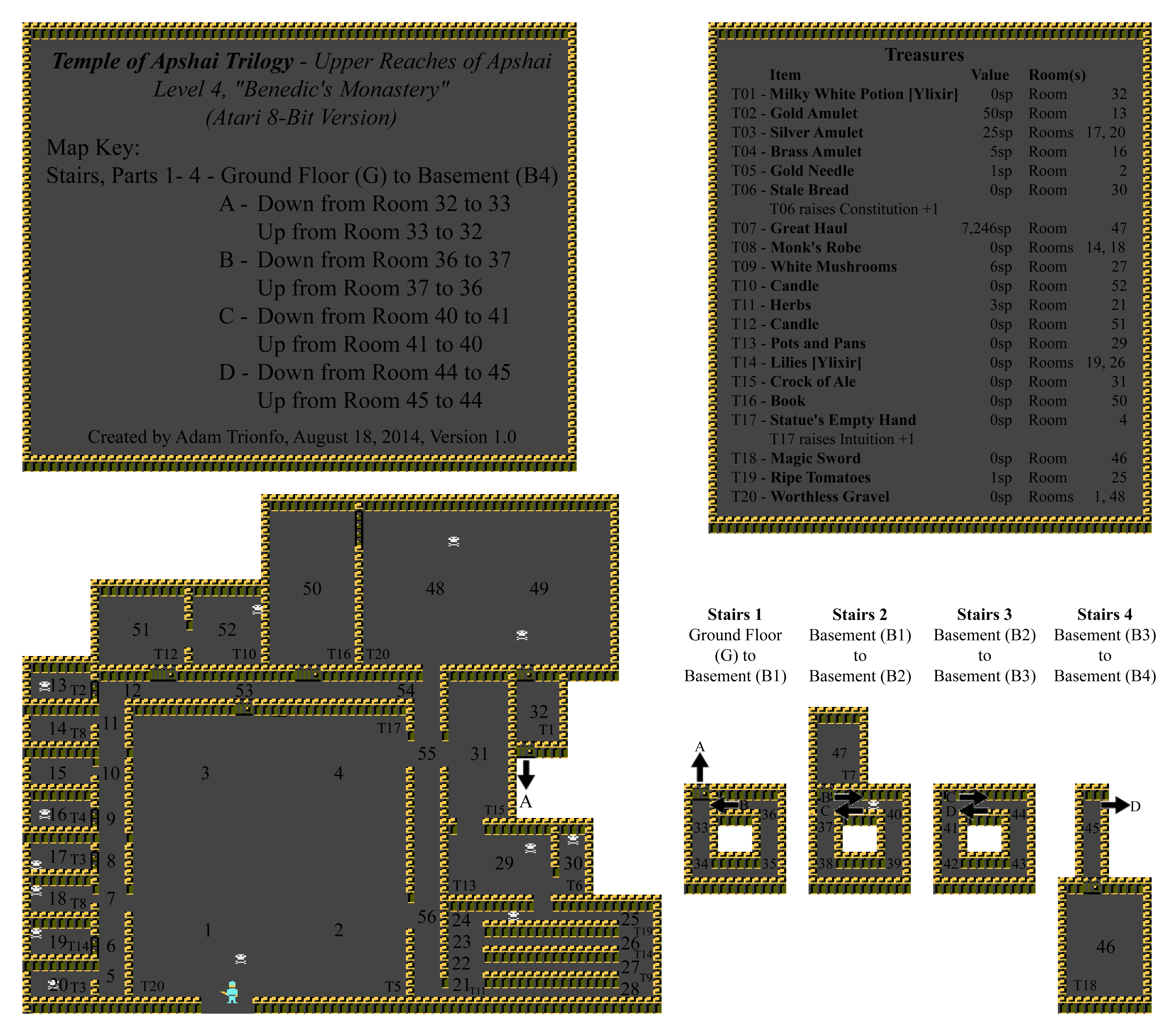 Temple of Apshai Trilogy Maps - Page 7 - Atari 8-Bit Computers - AtariAge Forums